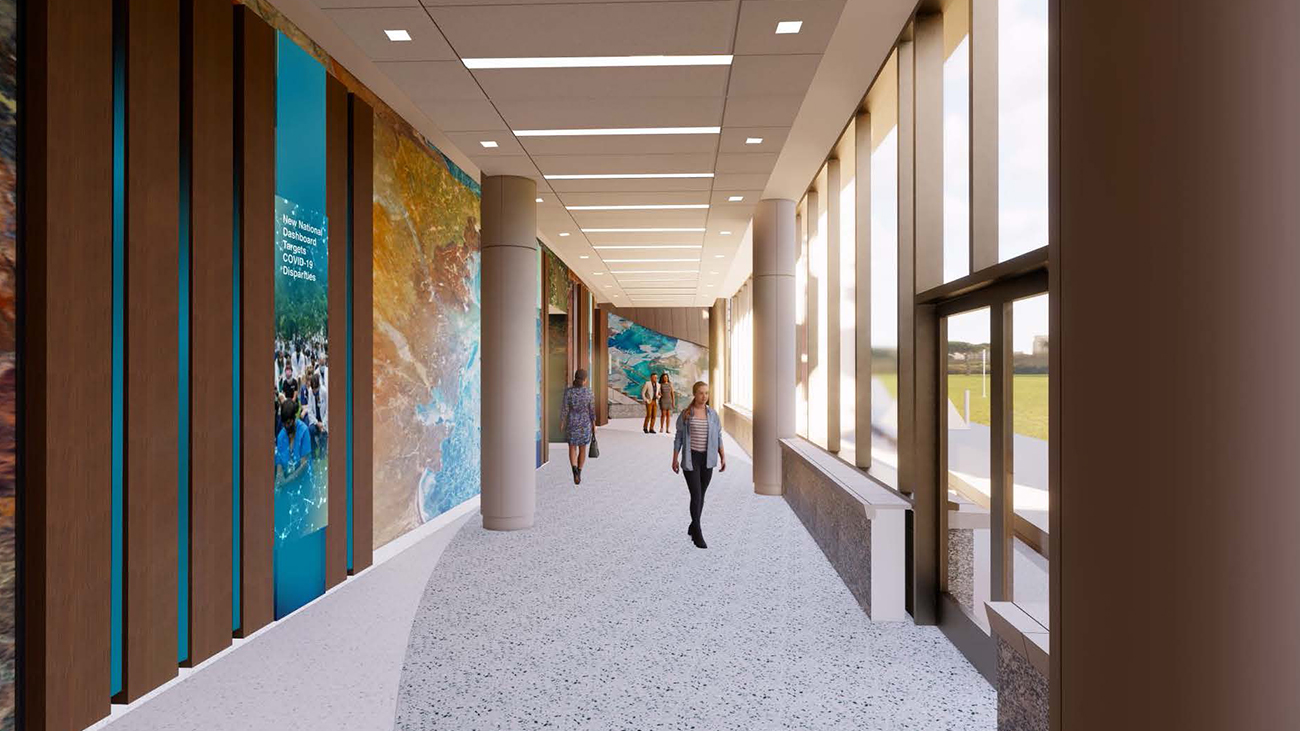 Emory University, Randall Rollins Building, "Pulse" Connector Graphics ...