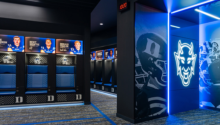 Duke University, Yoh Football Center Locker Room Renovation - SLAM